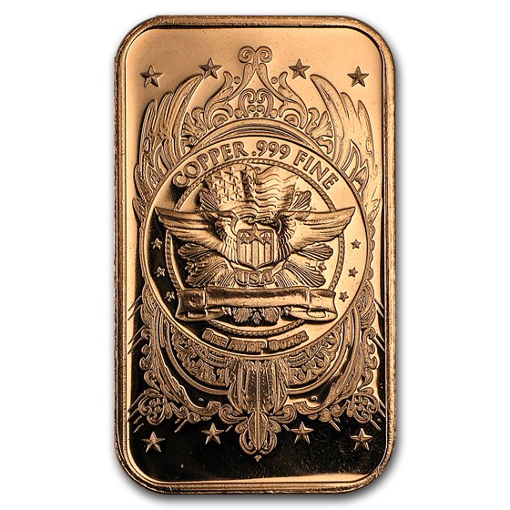 1 oz Copper Bar - Walking Liberty – D.B.Metals