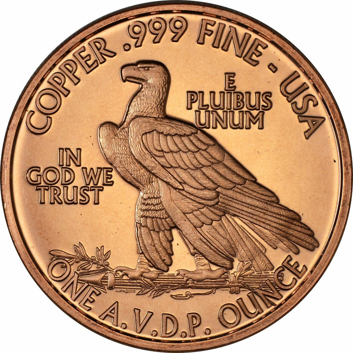 1 oz Copper Round - 1907 Indian – D.B.Metals