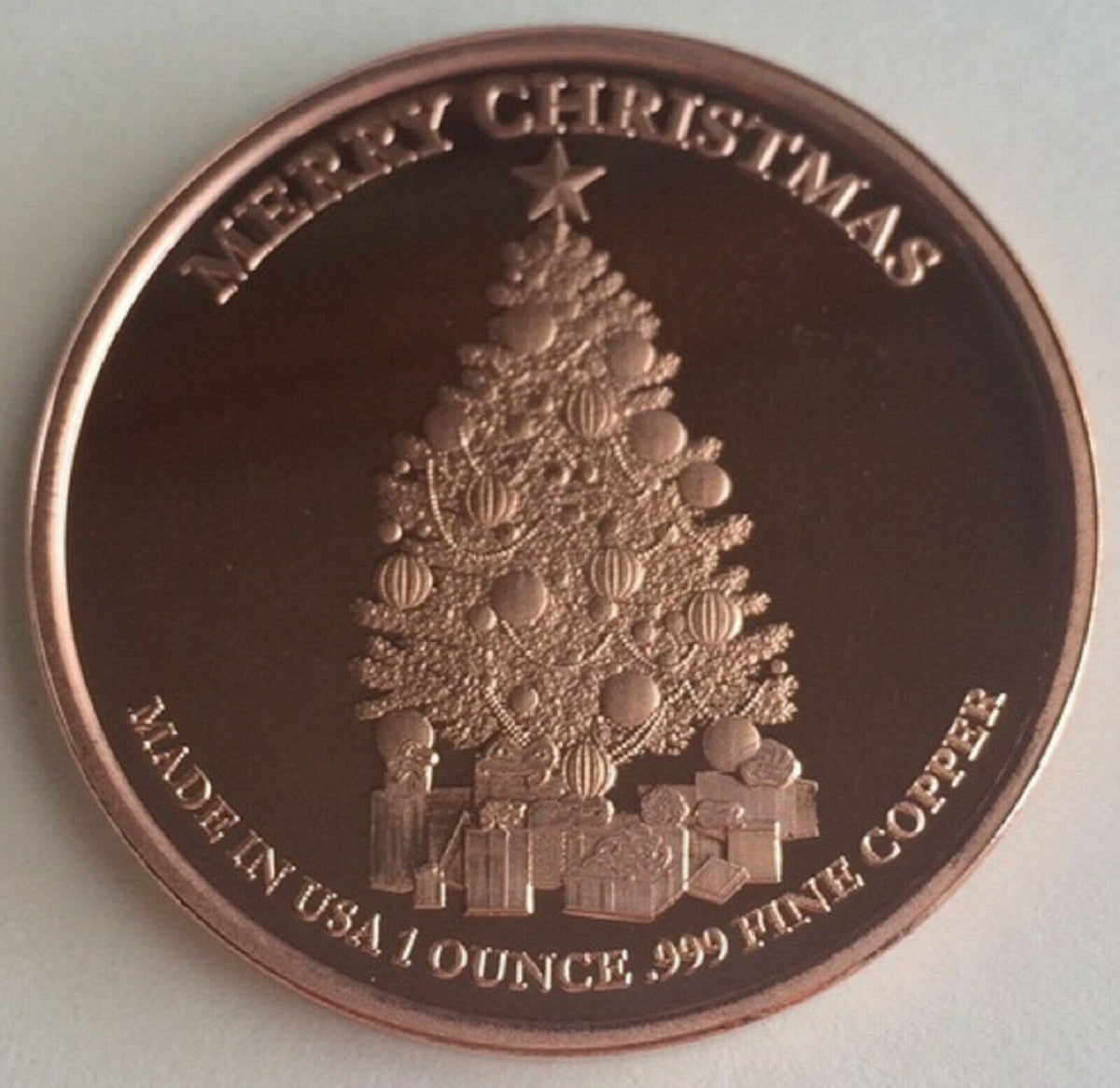 1 oz Copper Round - Santa in Sleigh – D.B.Metals