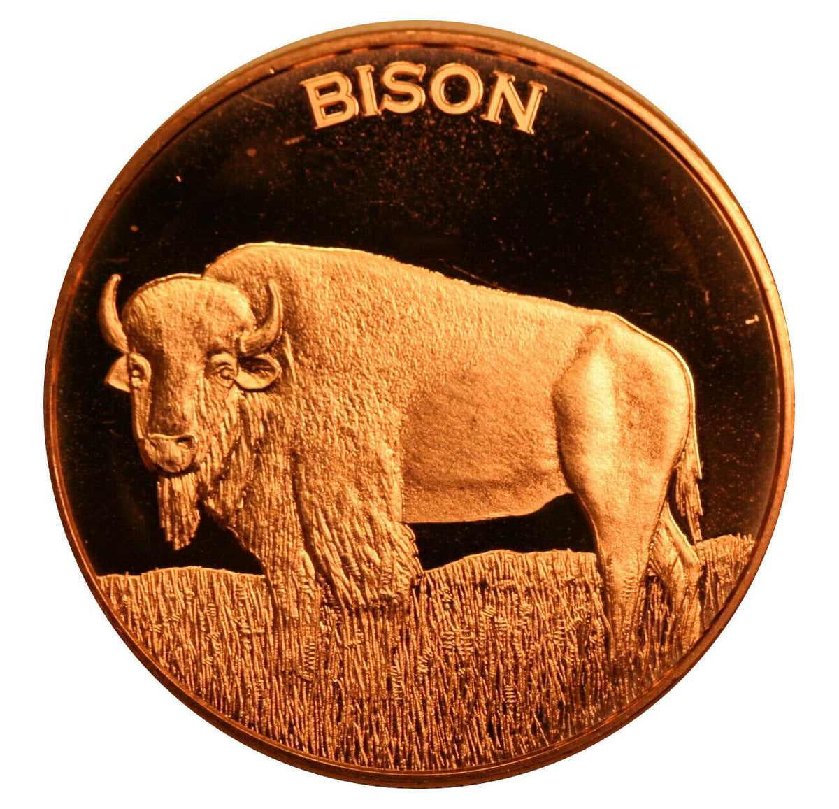 1 oz Copper Round - Bison – D.B.Metals