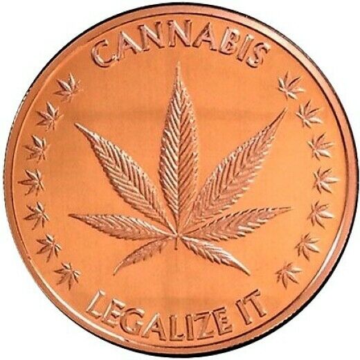 1 oz Copper Round - Cannabis Legalize It – D.B.Metals