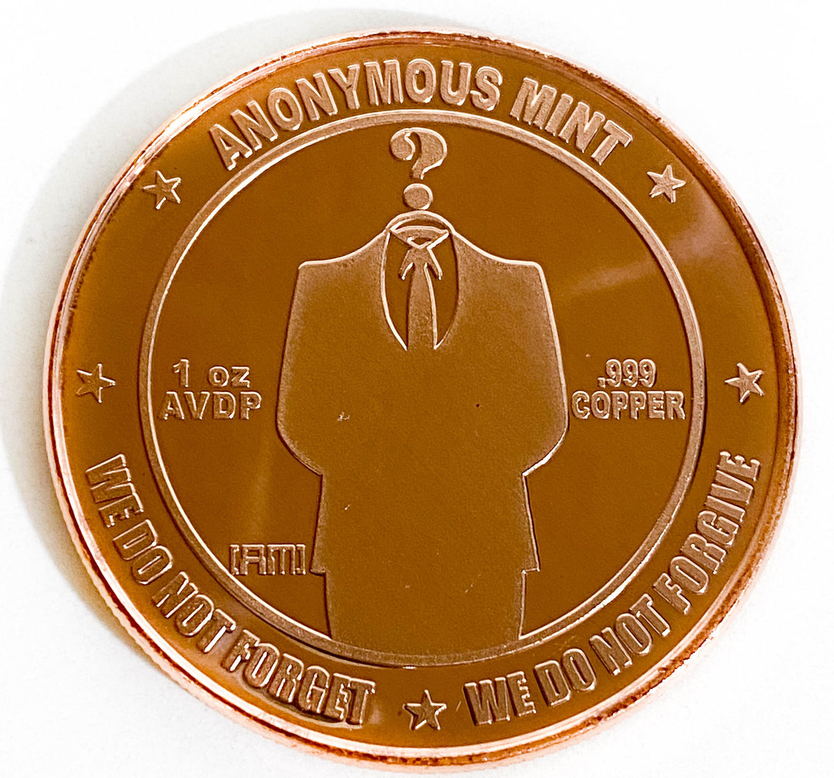 1 oz Copper Round - Anonymous Man – D.B.Metals