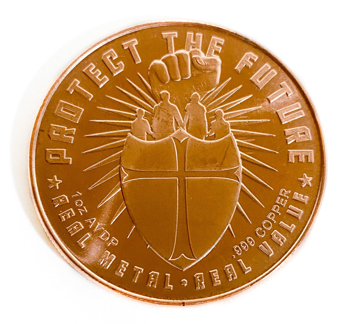 1 oz Copper Round - Silver and Shells – D.B.Metals